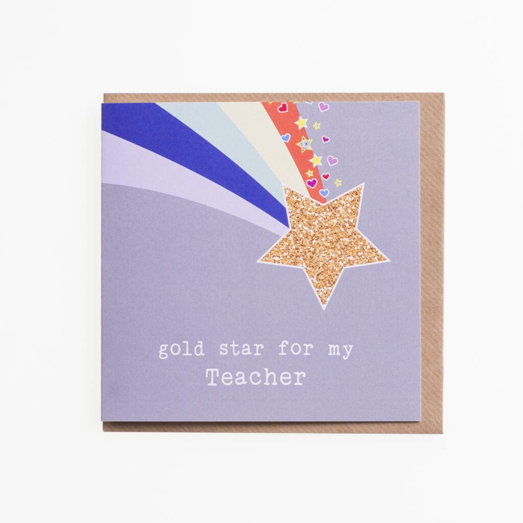 Star Teacher Card | Gold Star For My Teacher | Made in Ireland | Cuando
